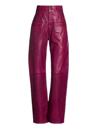 Isabel Marant Étoile Straight-leg Leather Trousers - Red