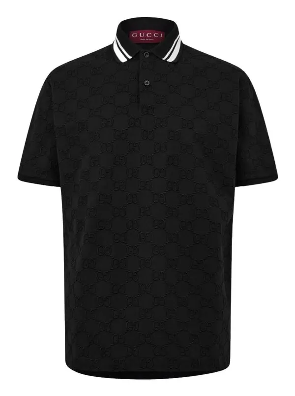 Gucci Logo Short-sleeved Polo Shirt - Black