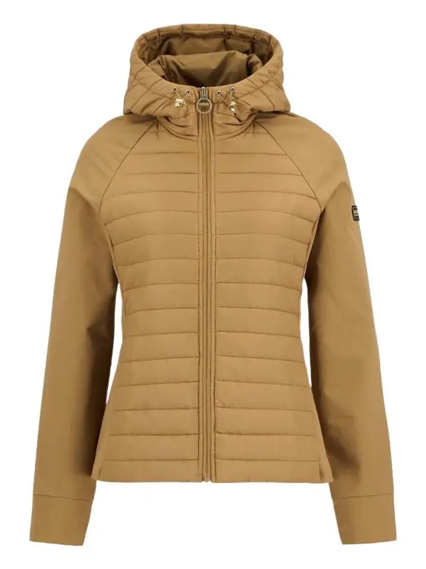 Barbour Quilted Long Sleeve Jacket With Drawstring Hood - Brown