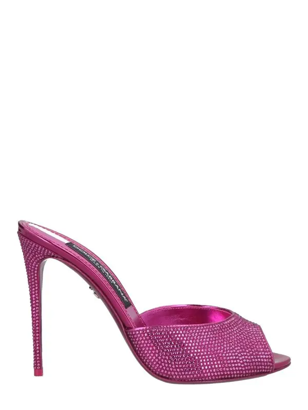 Dolce & Gabbana Embellished High Heel Sandals - Pink