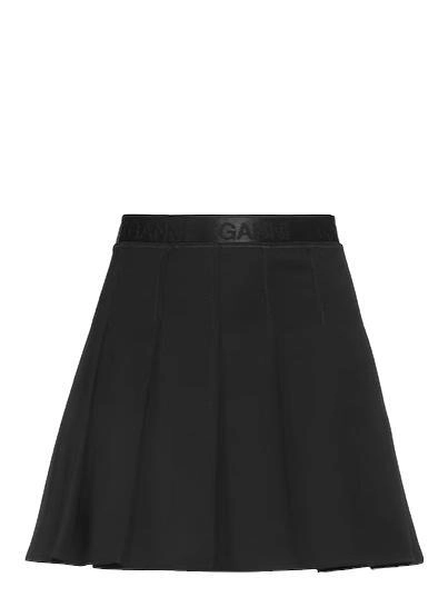 GANNI Pleated Skirt - Black