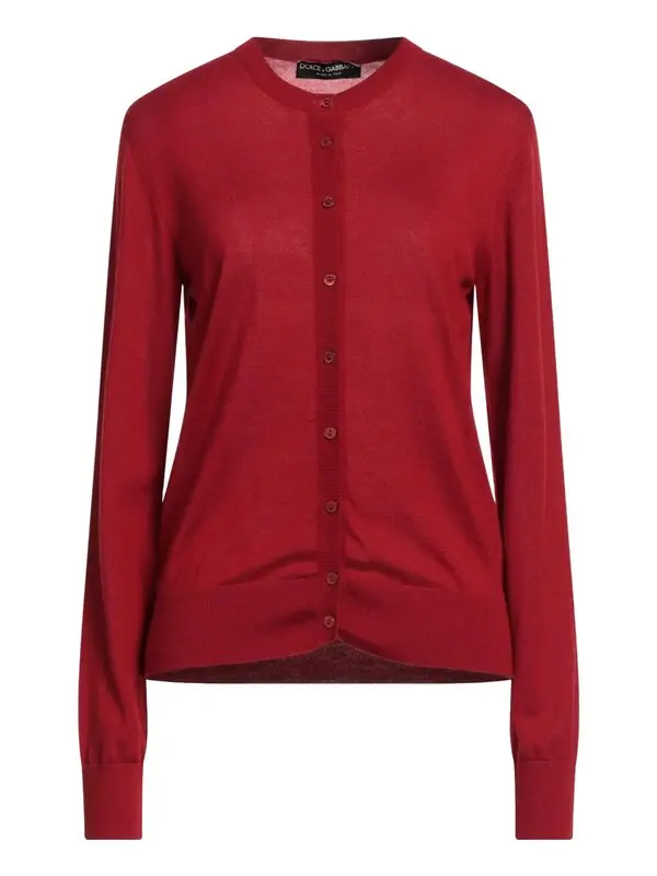 Dolce & Gabbana Lightweight Crewneck Cardigan - Red