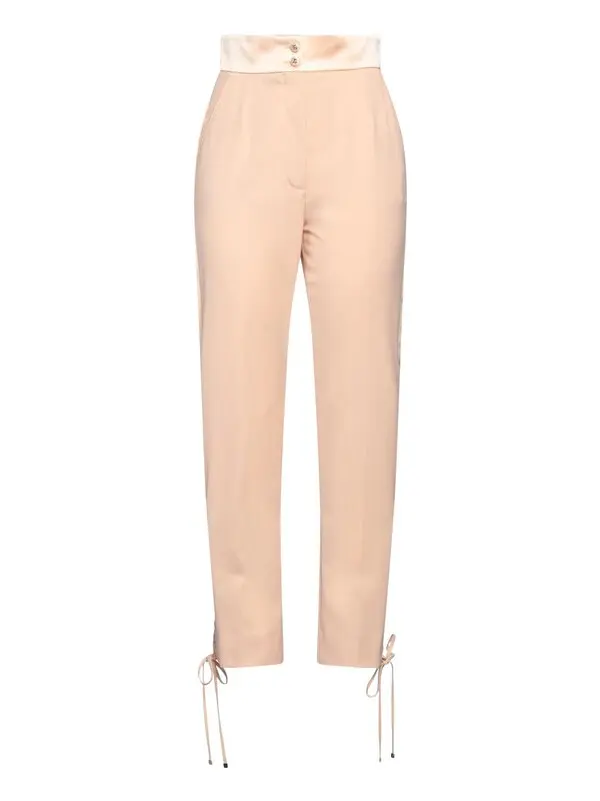 Dolce & Gabbana Slim Cuffed Pants With Side Stripe Detail - Nude