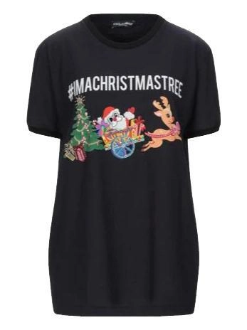 Dolce & Gabbana Printed Crewneck T-shirt - Black