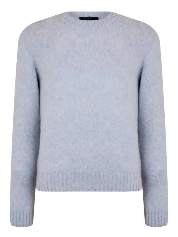 Prada Thick Knit Crew Neck Sweater - Blue