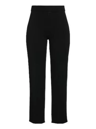 Max Mara Solid Color Straight-leg Knitted Pants - Black