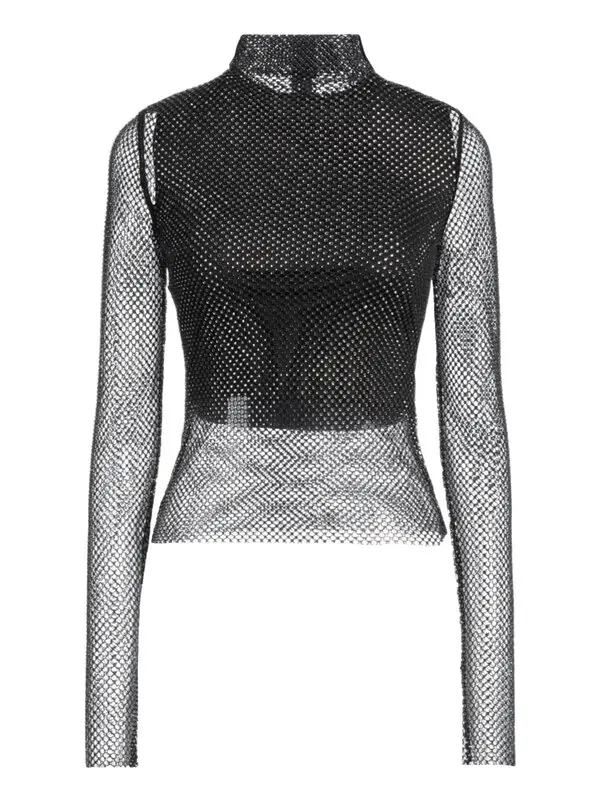 Sportmax Long-sleeve Turtleneck Top - Black