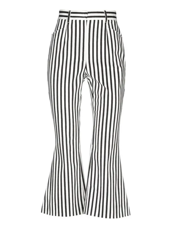 Dolce & Gabbana Striped Flare Trousers - Black