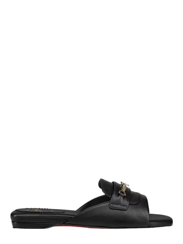 CHRISTIAN LOUBOUTIN Miss Mj Slip-on Mules With Chain Detail - Black