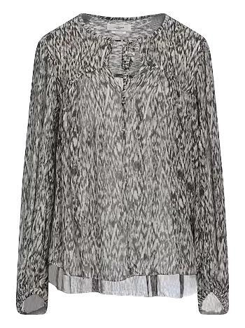 Isabel Marant Étoile V-neck Printed Long-sleeve Top - Gray