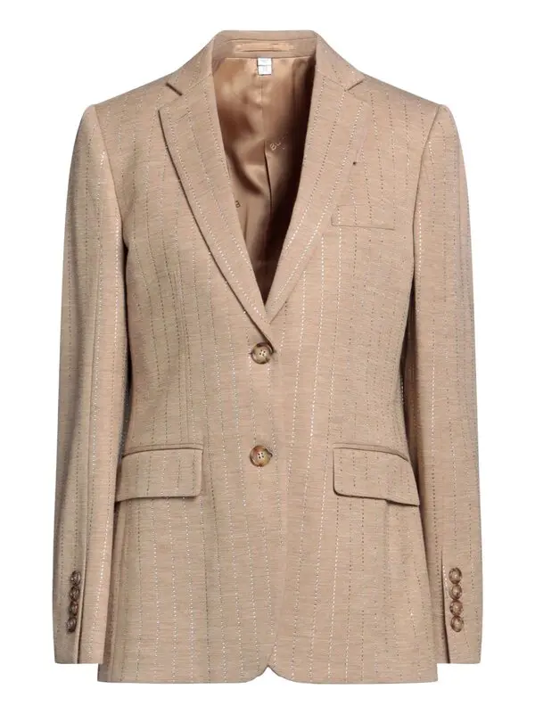 Burberry Striped Knitted Blazer - Nude