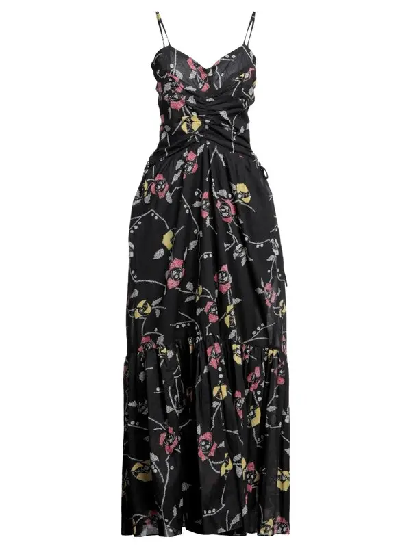 Isabel Marant Étoile Sleeveless Floral Maxi Dress - Black