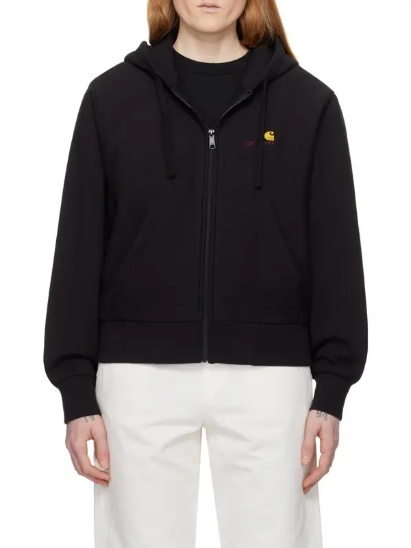 Carhartt American Script Full Zip Hoodie - Black