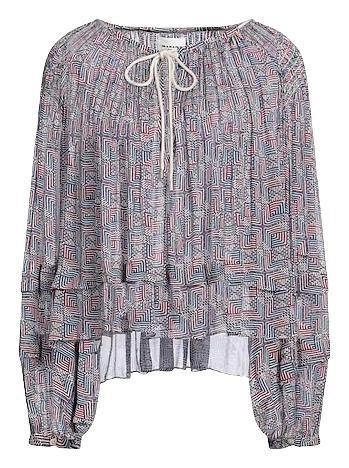 Isabel Marant Étoile Chiffon Tiered Blouse - Gray