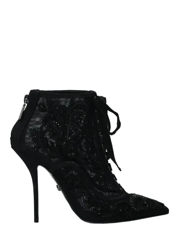 Dolce & Gabbana Lace-up Ankle Boots - Black