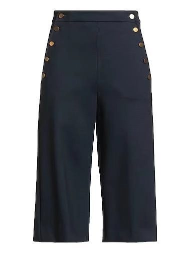 Max Mara Wide-leg Culottes With Button Detail - Black