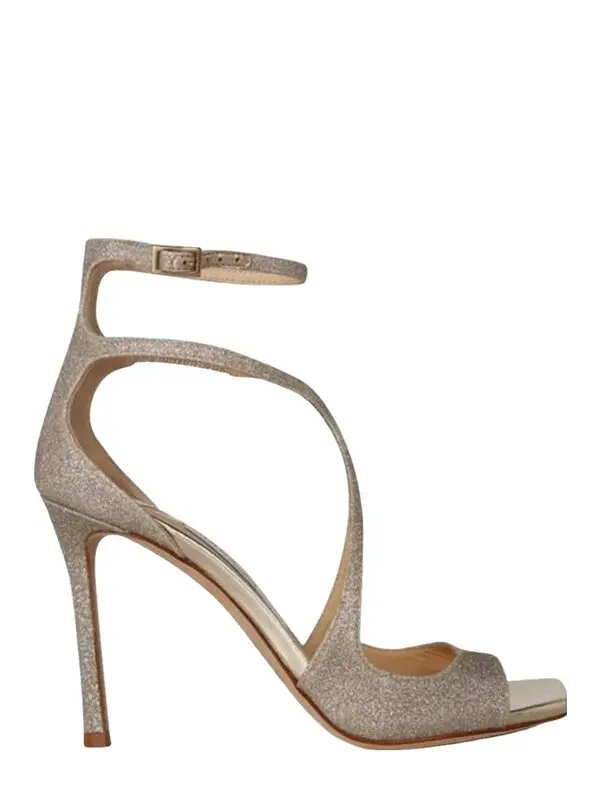 JIMMY CHOO Square-headed High-heeled Sandals - Nude
