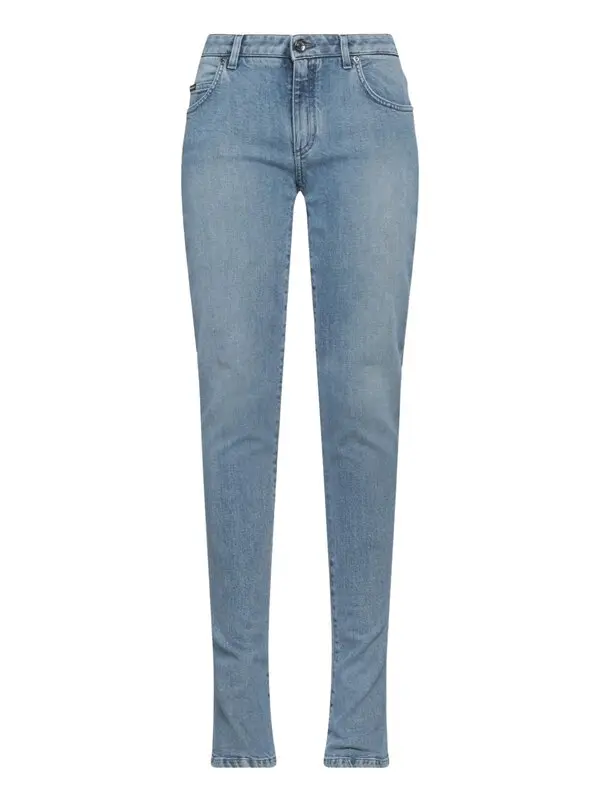 Dolce & Gabbana Light Wash Stretch Denim Bootcut Pants - Blue
