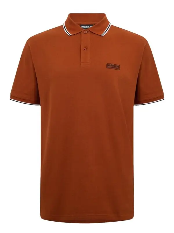 Barbour Tipped Short Sleeve Polo Shirt - Brown
