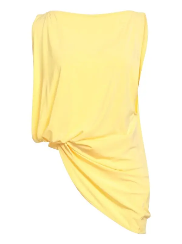Jacquemus Sleeveless Crew Neck Asymmetrical Vest - Yellow