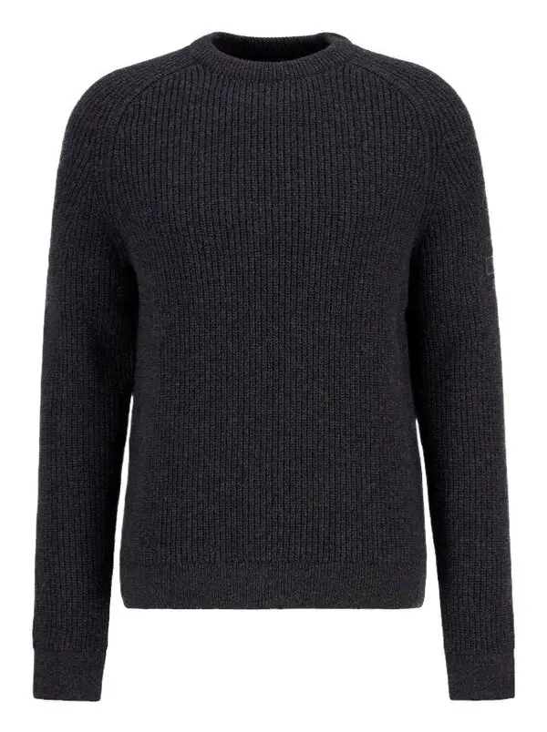 Barbour Long-sleeved Crew Neck Pullover - Charcoal