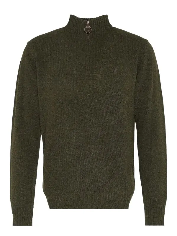 Barbour Essential Half Zip Jumper - Seaweed