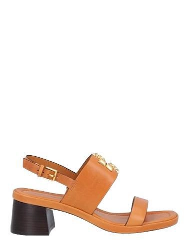 Tory Burch Open-toe Chunky Heel Sandals With Buckle - Brown