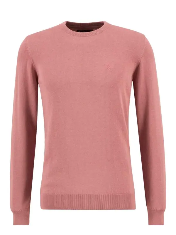 Barbour Crew Neck Long Sleeve Cotton Jumper - Pink