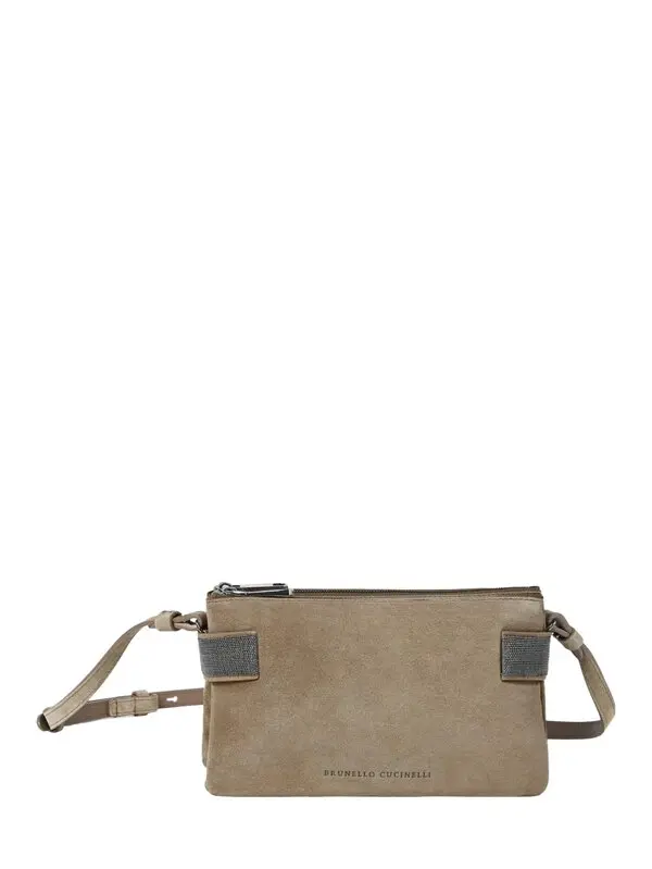 Brunello Cucinelli Mini Essence Crossbody Bag - Brown