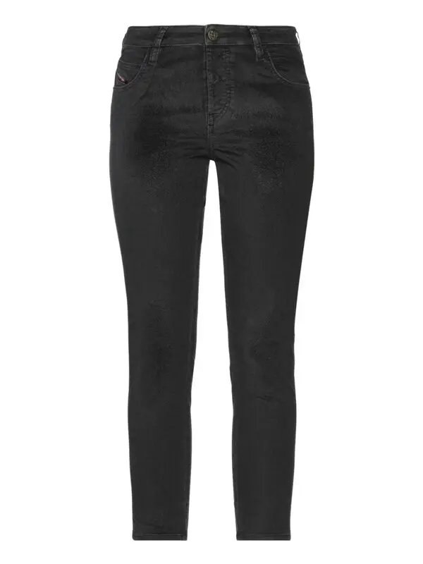 DIESEL® Skinny Fit Moleskin Trousers - Black