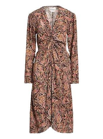Isabel Marant Étoile Paisley Print Gathered Midi Dress - Brown