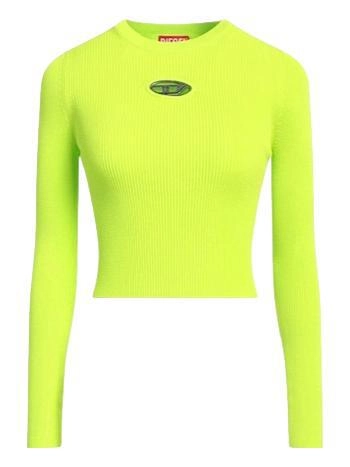DIESEL® Ribbed Crewneck Long Sleeve Pullover - Yellow