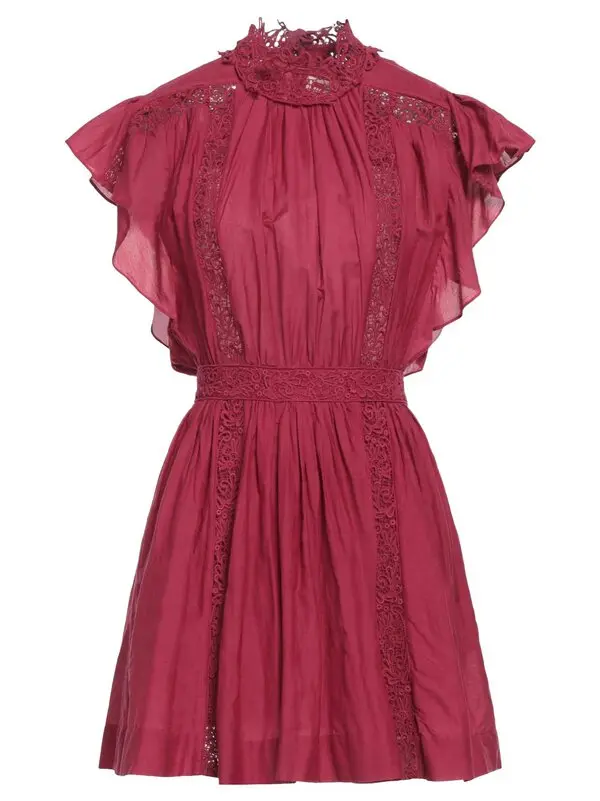 Isabel Marant Étoile Flared Lace Mini Dress - Red
