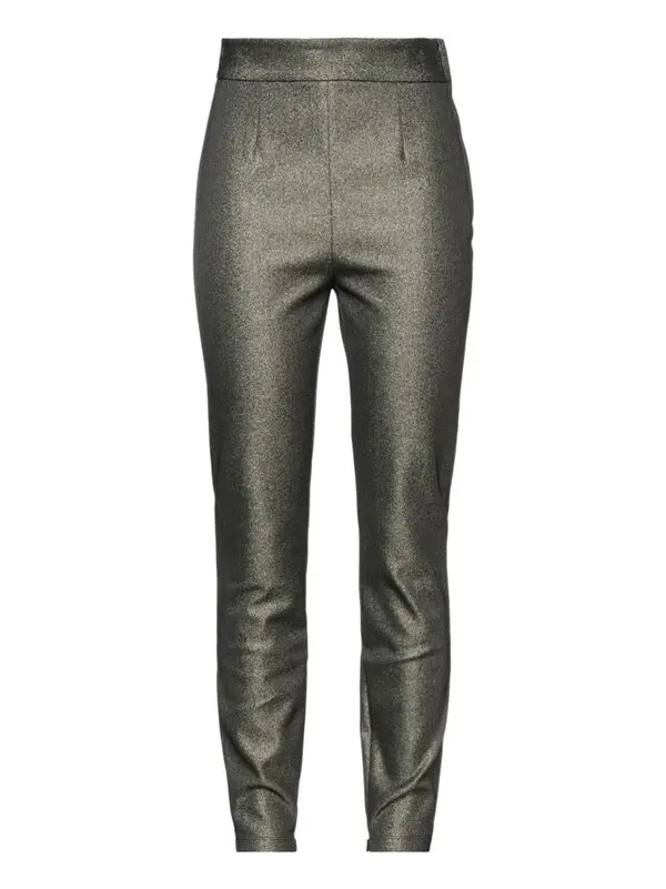 Dolce & Gabbana Straight-leg Metallic Trousers - Black