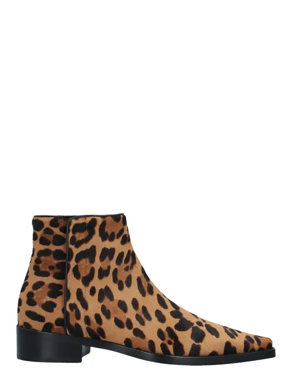 Dolce & Gabbana Leopard-print Ankle Boots - Black