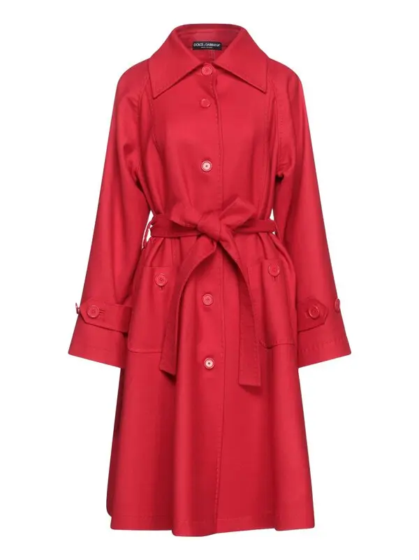 Dolce & Gabbana Full-length Belted Jacket - Red