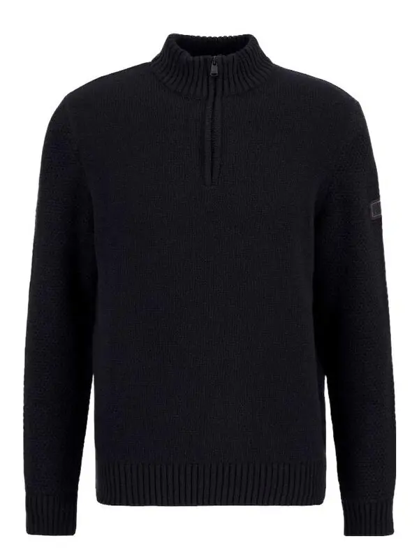 Barbour Long-sleeved Half-zip Sweater - Black