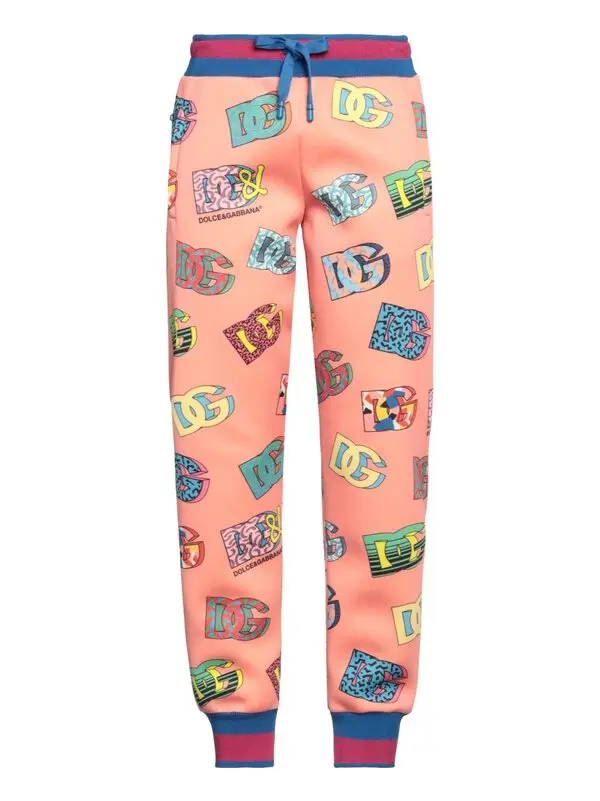 Dolce & Gabbana Printed Scuba Drawstring Pants - Pink