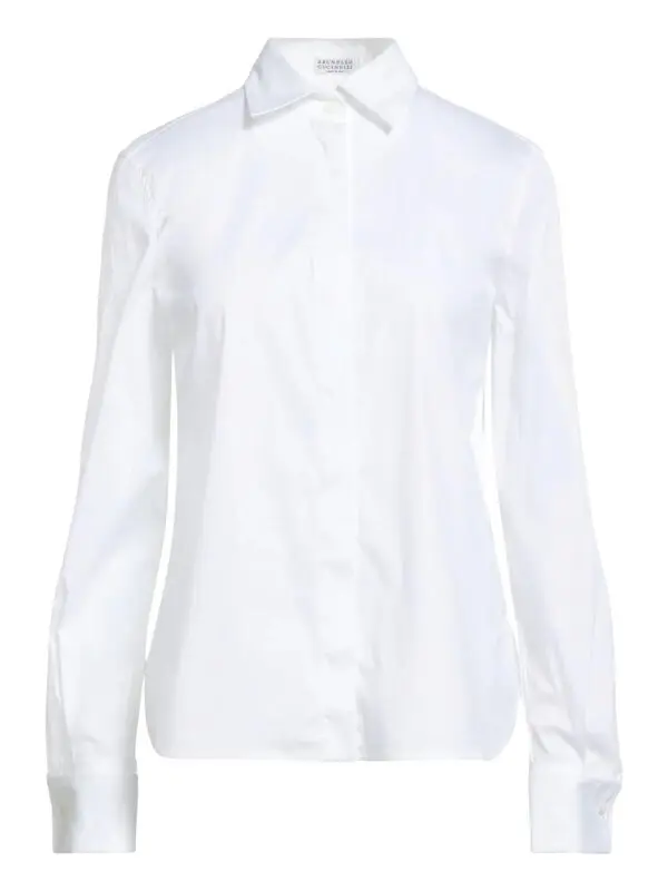 Brunello Cucinelli Classic Collar Long Sleeve Shirt - White