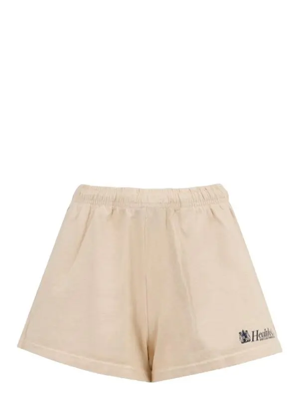 SPORTY  RICH Lion Health Disco Shorts - Beige