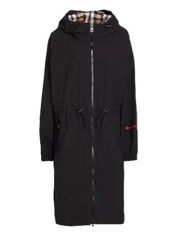 Burberry Hooded Trench Coat - Black
