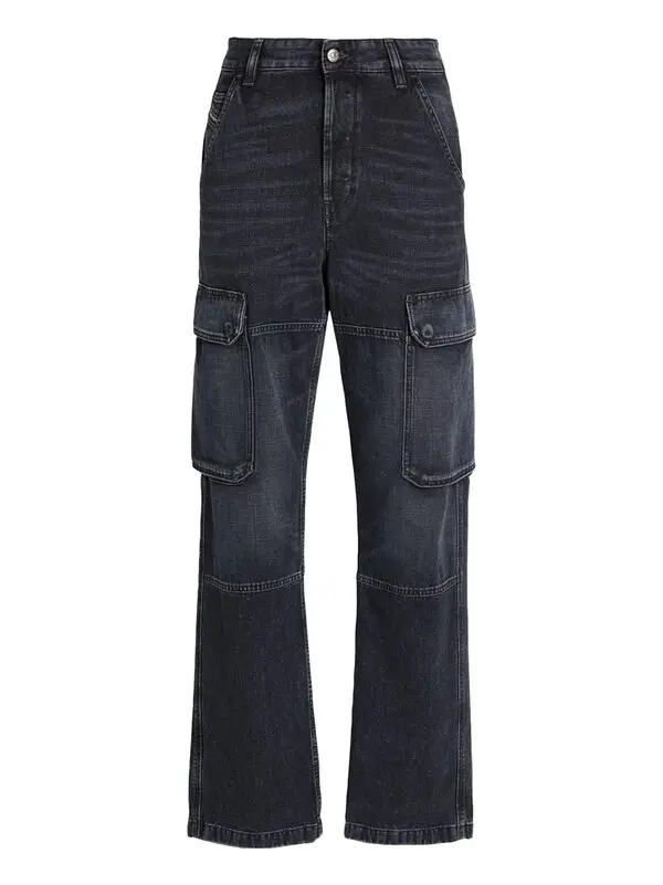 DIESEL® Cargo Denim Trousers - Black