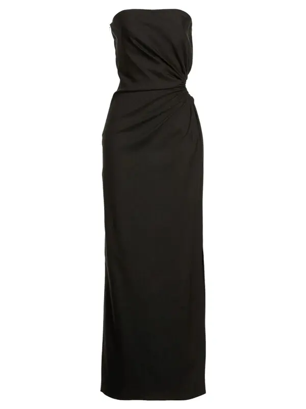 Max Mara Pleated Bandeau Dress - Black