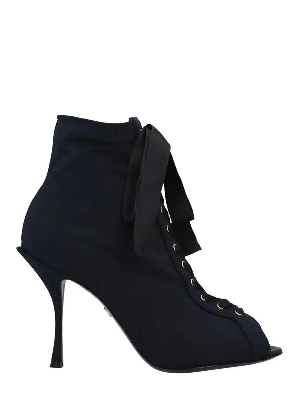 Dolce & Gabbana Open-toe Ankle Boots - Black