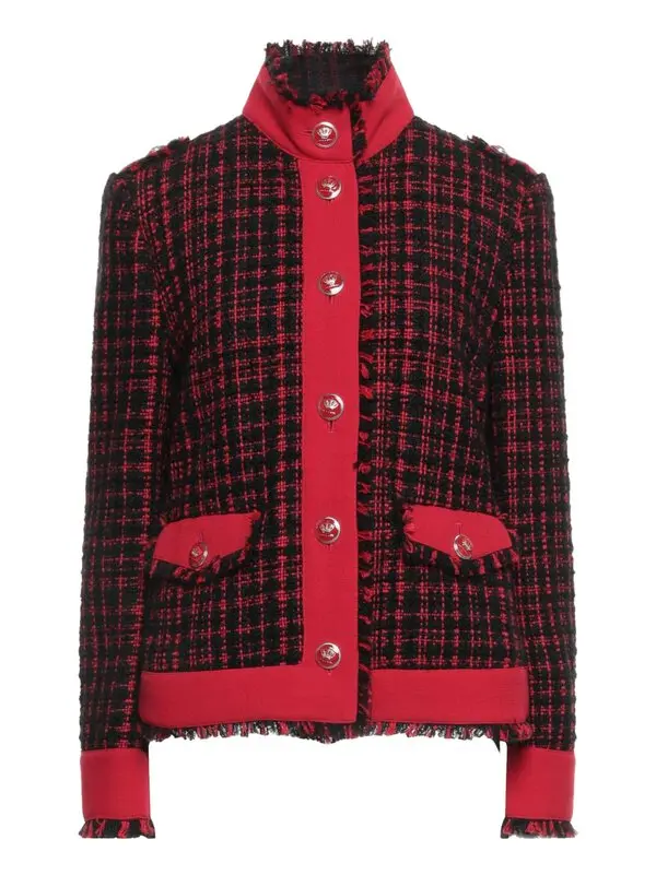 Dolce & Gabbana Plaid Tweed Coat - Black