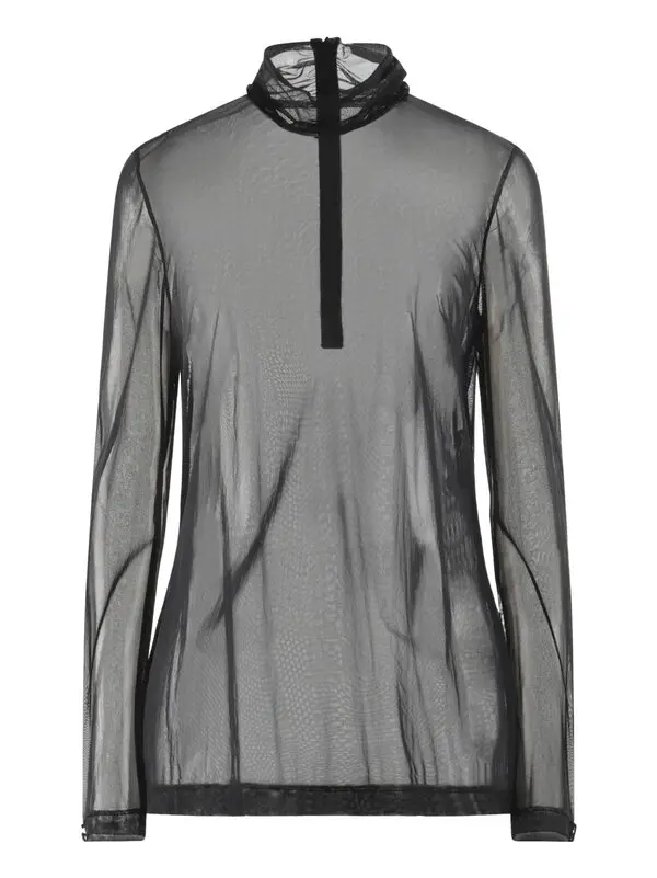 Dolce & Gabbana Turtleneck Long Sleeve Top - Gray