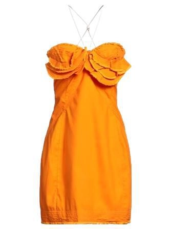 Jacquemus Sleeveless Mini Dress With Strappy Detail - Orange