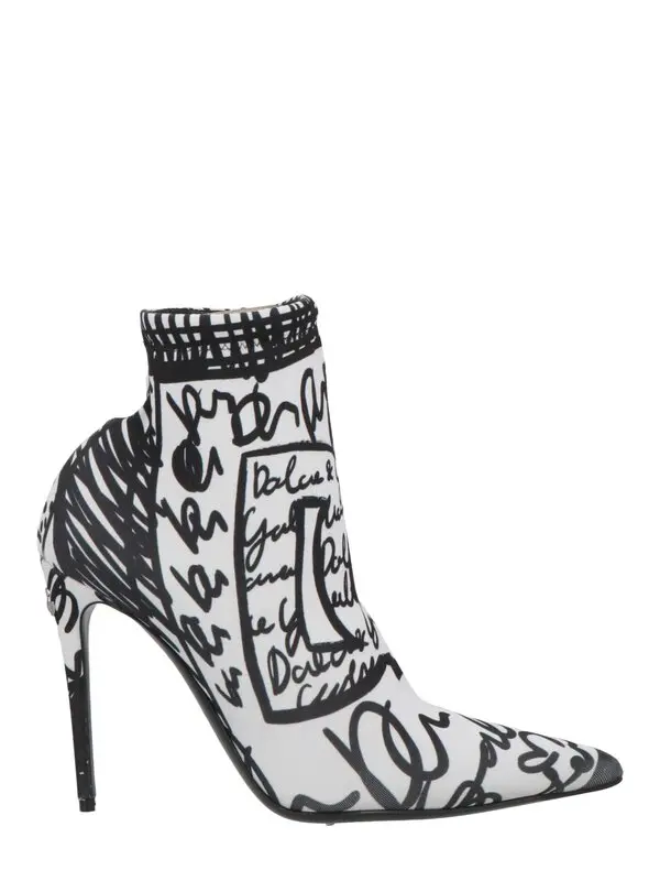 Dolce & Gabbana Two-tone Sock Ankle Boots - Black