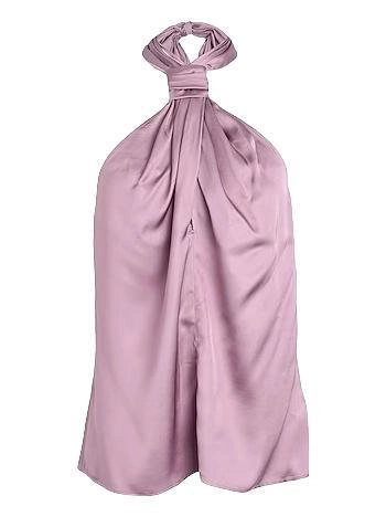 MAXCO. Max&co. Halterneck Sleeveless Satin Top With Cutout Detail - Pink