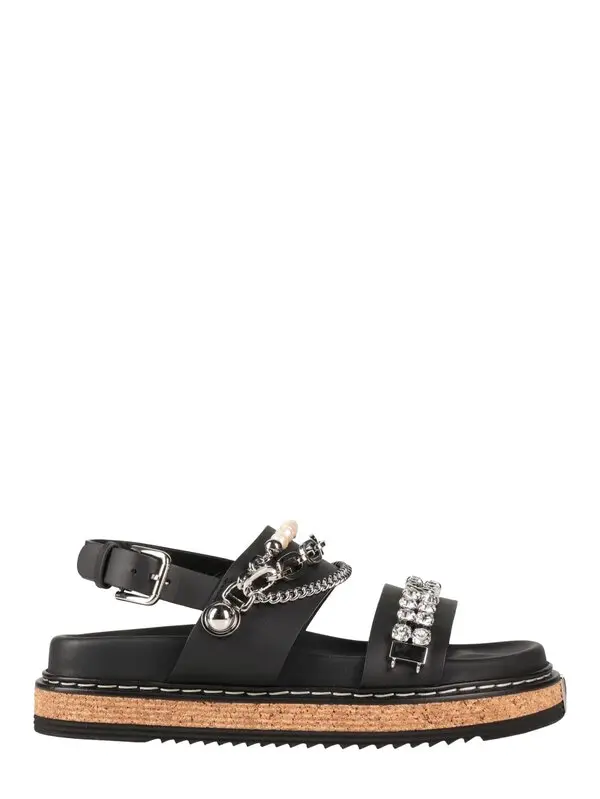 Dolce & Gabbana Embellished Technical Sandals - Black